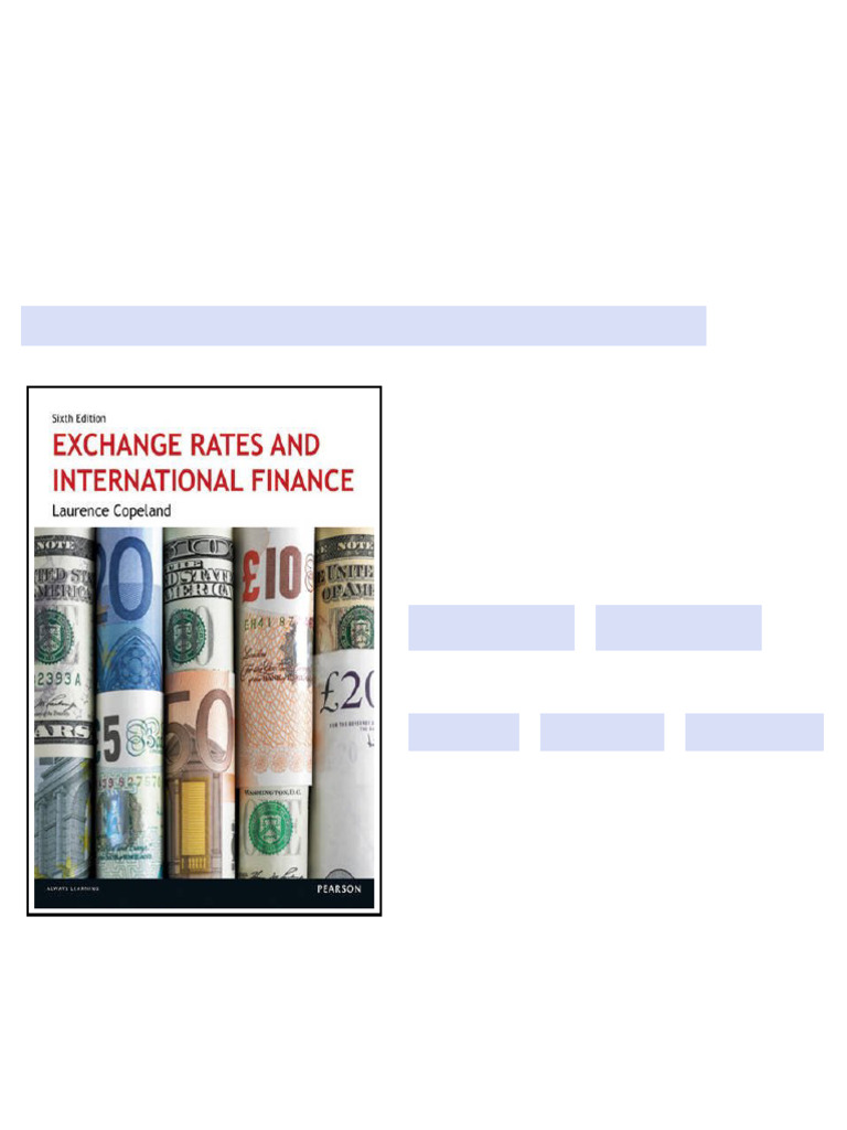 Exchange Rates International Finance 6th Edition Laurance Copeland ...
