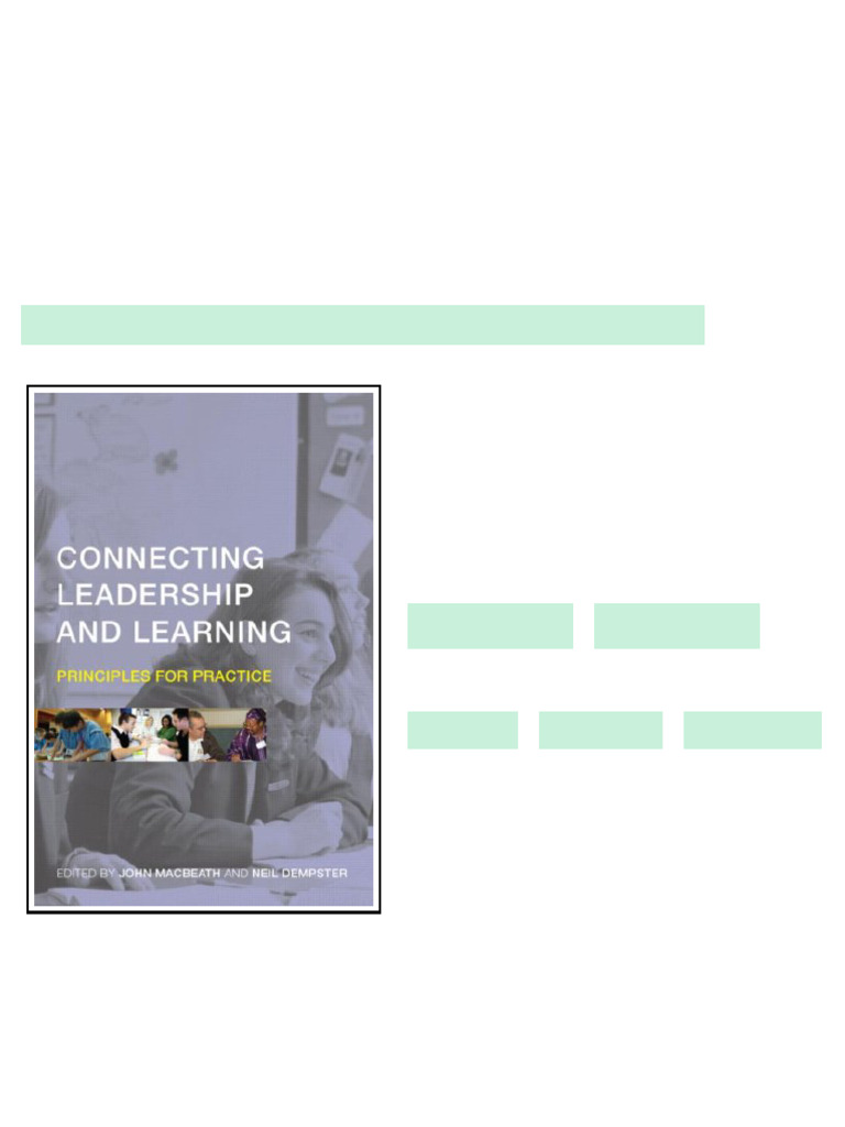 Connecting Leadership and Learning Principles for Practice 1st Edition ...