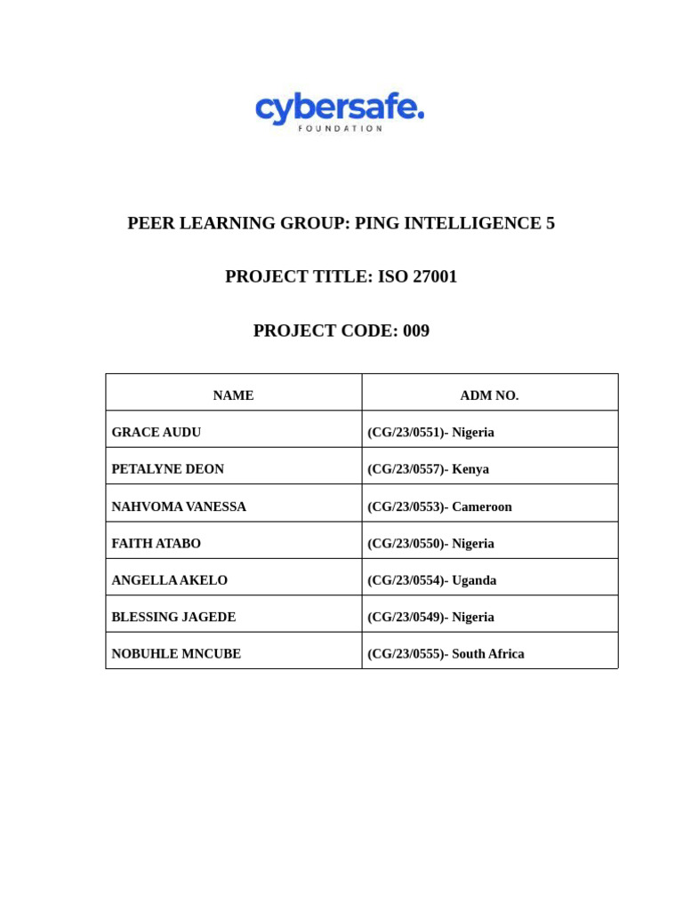 ISO 27001 Project | PDF | Information Security | Computer Security