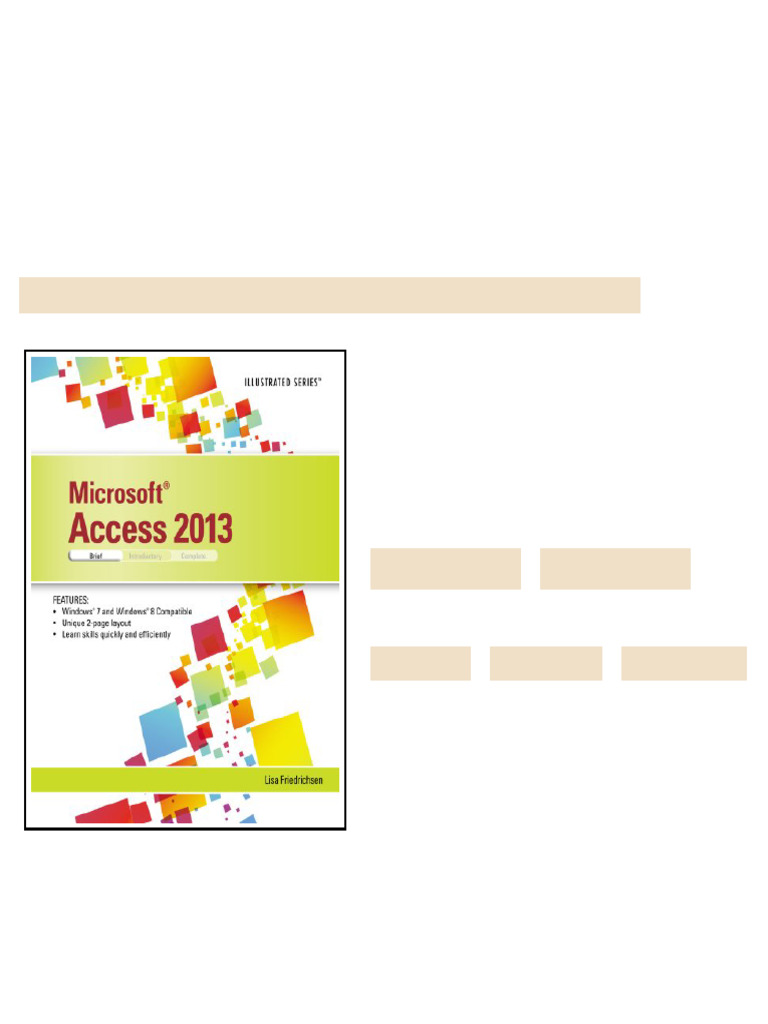 Microsoft Access 2013 Illustrated Brief 1st Edition Lisa Friedrichsen ...