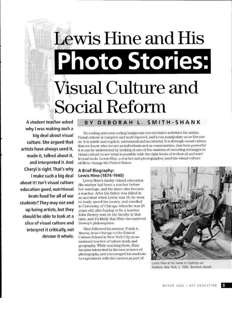 Lewis Hine and His Photo Stori | PDF