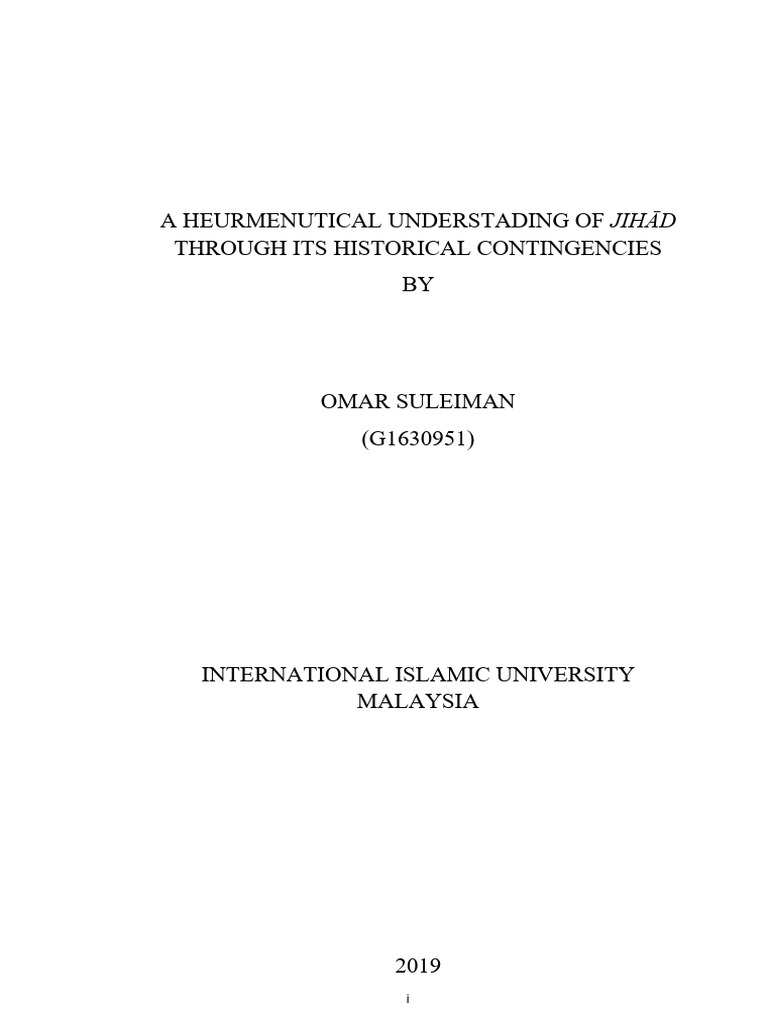 Understanding Jihād: A Historical Analysis | PDF | Jihad | Islamophobia