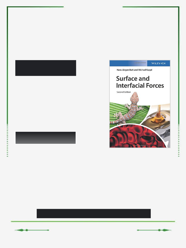 Surface and Interfacial Forces 2nd Edition Hans-Jürgen Butt ebook collectors digital edition ...