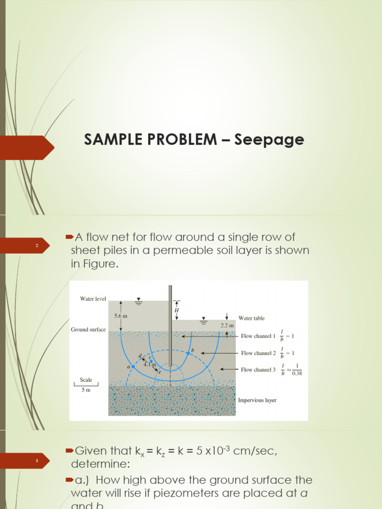 Seepage Analysis with Piezometers | PDF