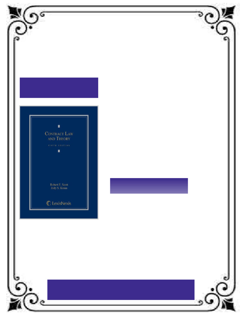 Contract Law And Theory 5th Edition Robert E. Scott ebook ...
