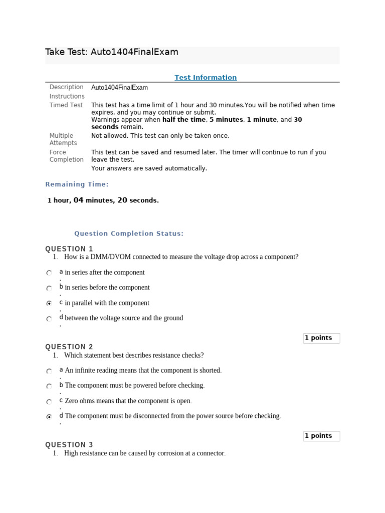 Final Exam 1 | PDF | Electrical Engineering | Electricity
