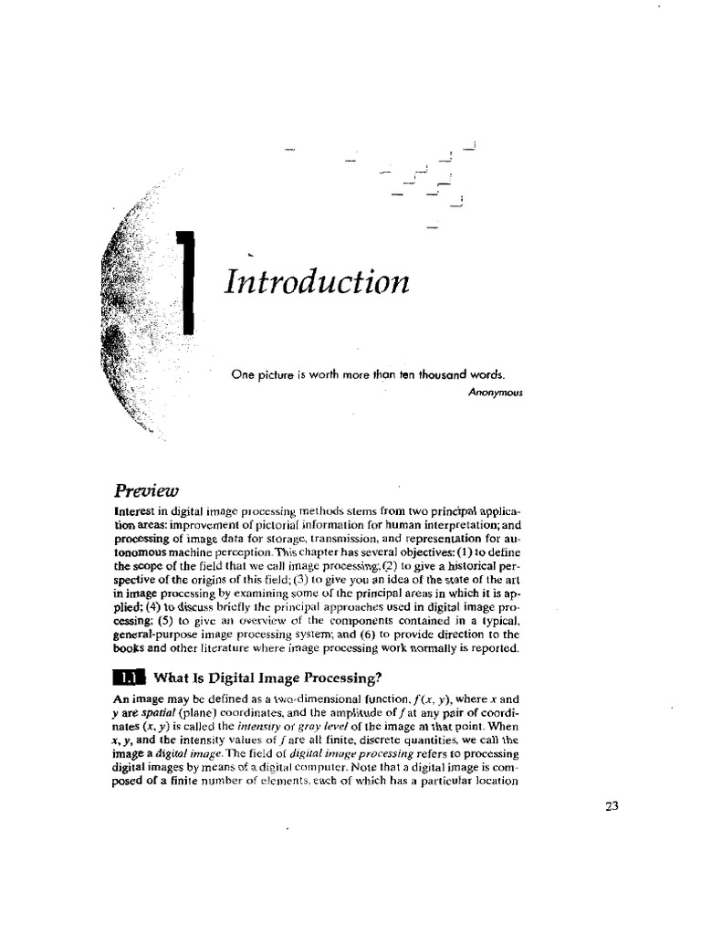 Digital Image Processing Ch1 R. Gonzalez | PDF