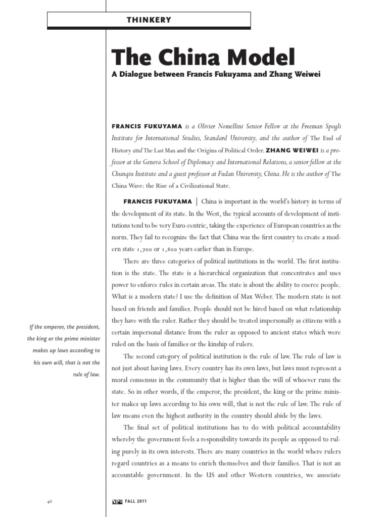 The China Model: State and Accountability | PDF | China | World Politics