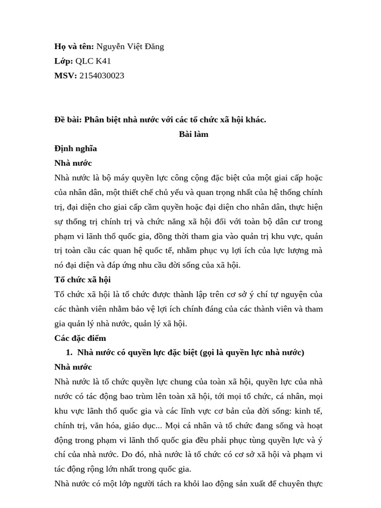 Họ và tên: Lớp: Msv | PDF