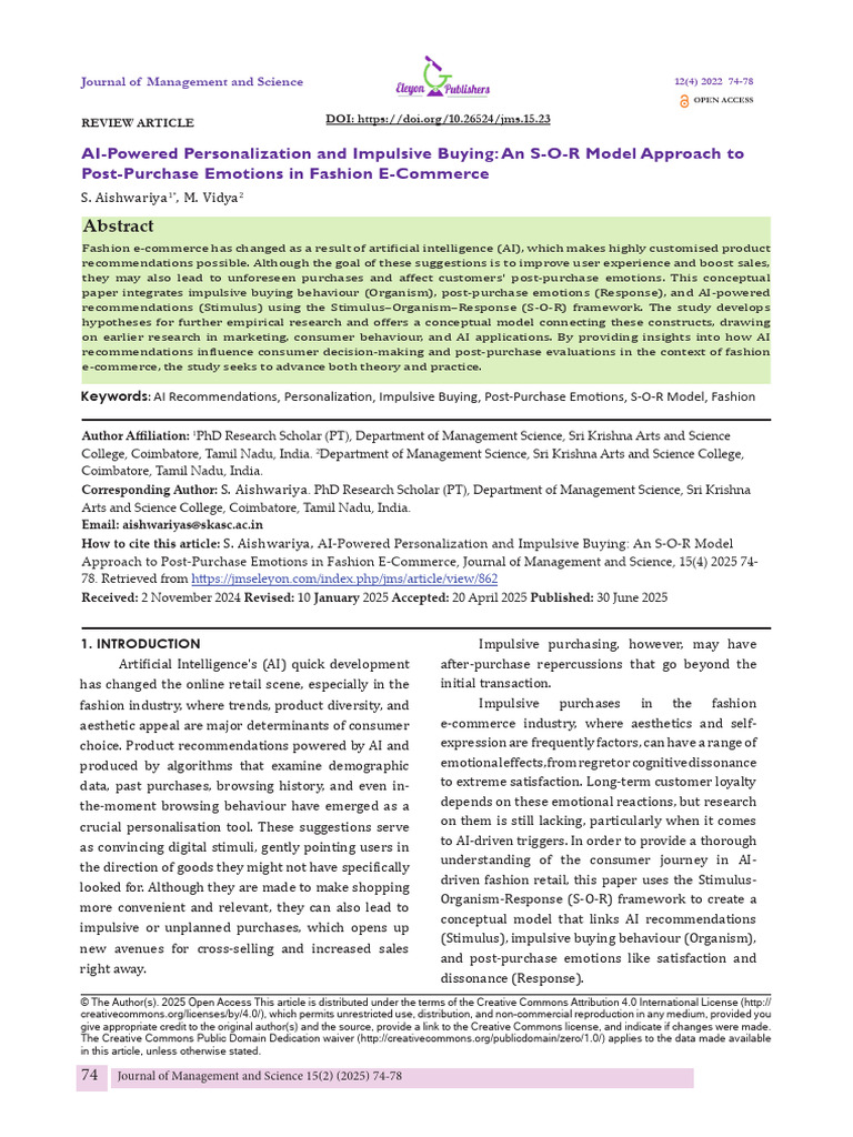 AI-Powered Personalization and Impulsive Buying An | PDF | Consumer ...