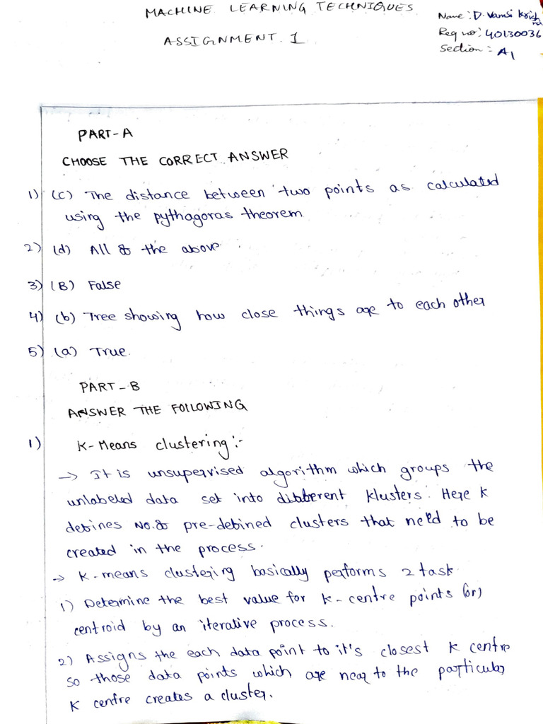 ML Vamsi Krishna 40130036 | PDF | Cluster Analysis | Spatial Analysis