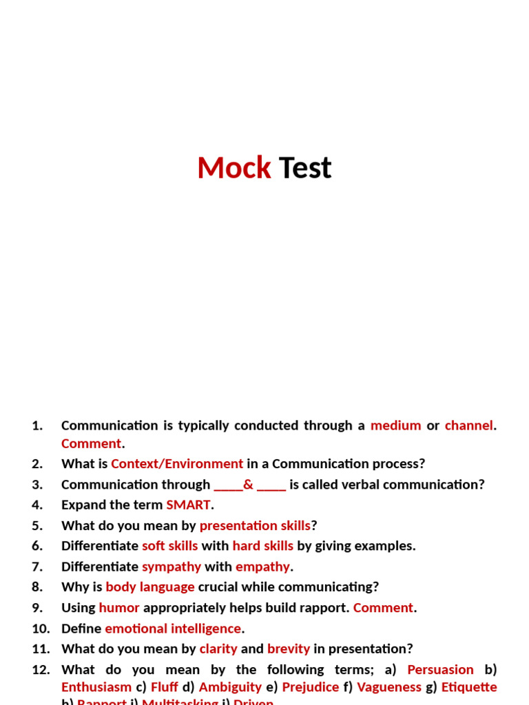 Mock Test | PDF
