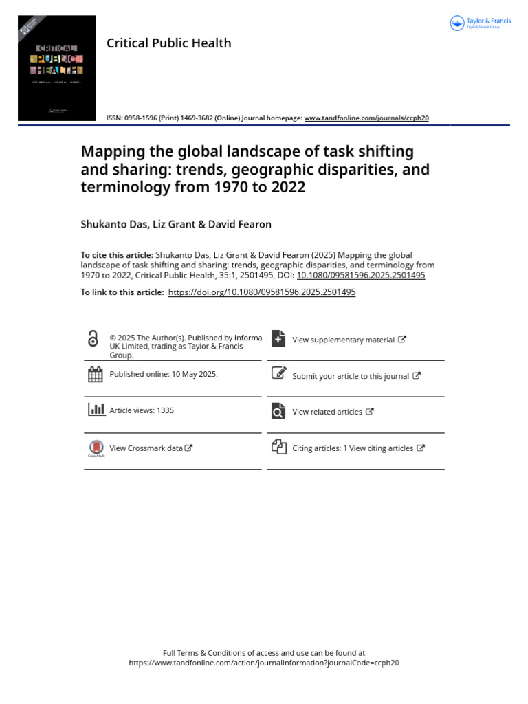 Global Trends in Task Shifting 1970-2022 | PDF | World Health ...