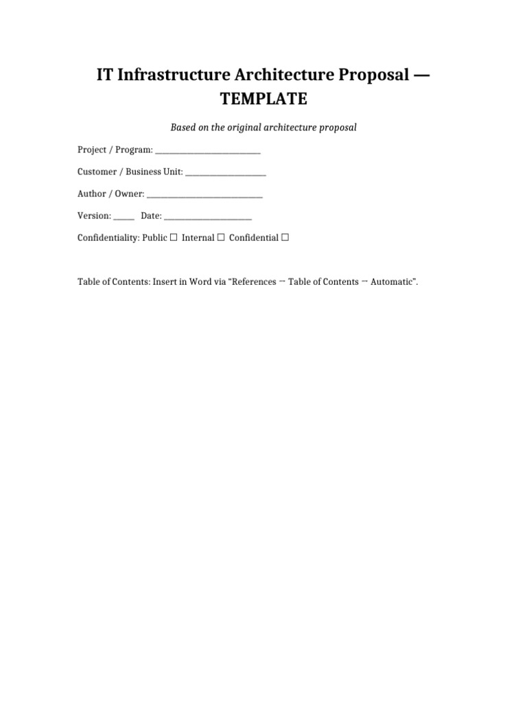 IT Infrastructure Architecture Proposal Template | PDF | Domain Name ...