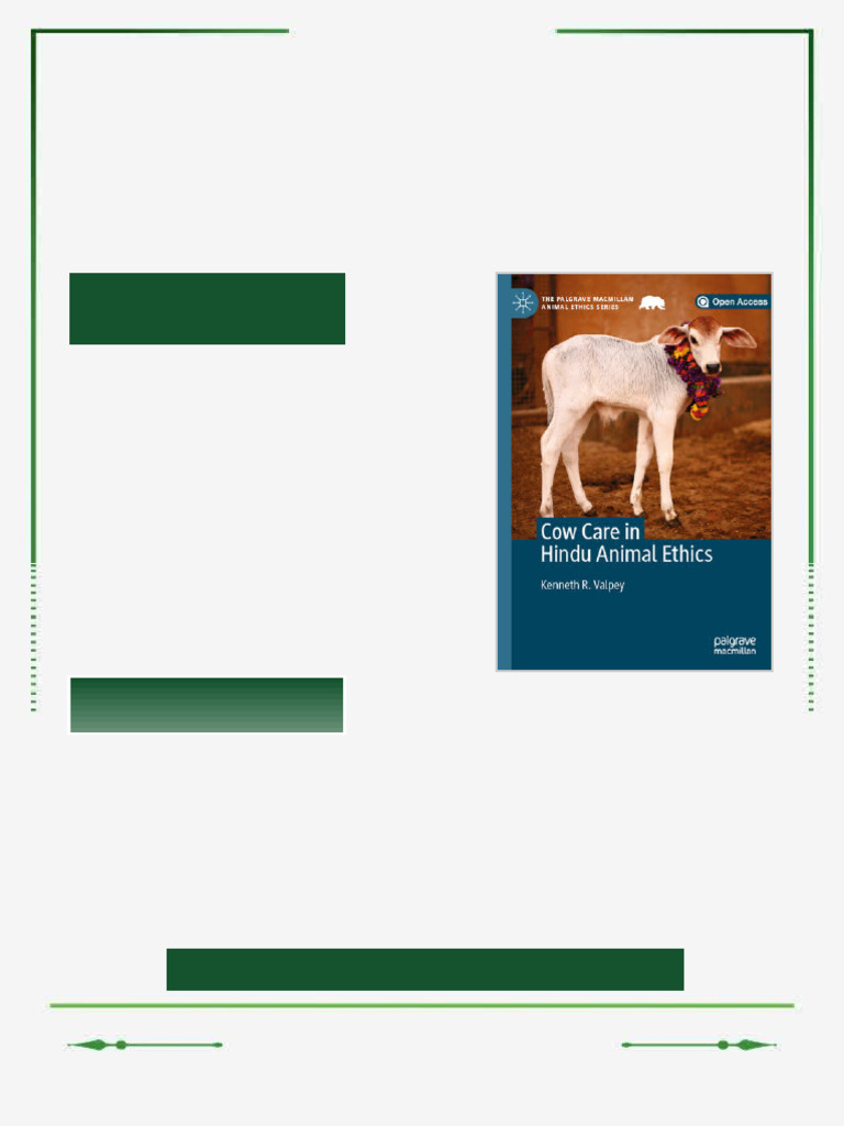 Cow Care in Hindu Animal Ethics The Palgrave Macmillan Animal Ethics ...