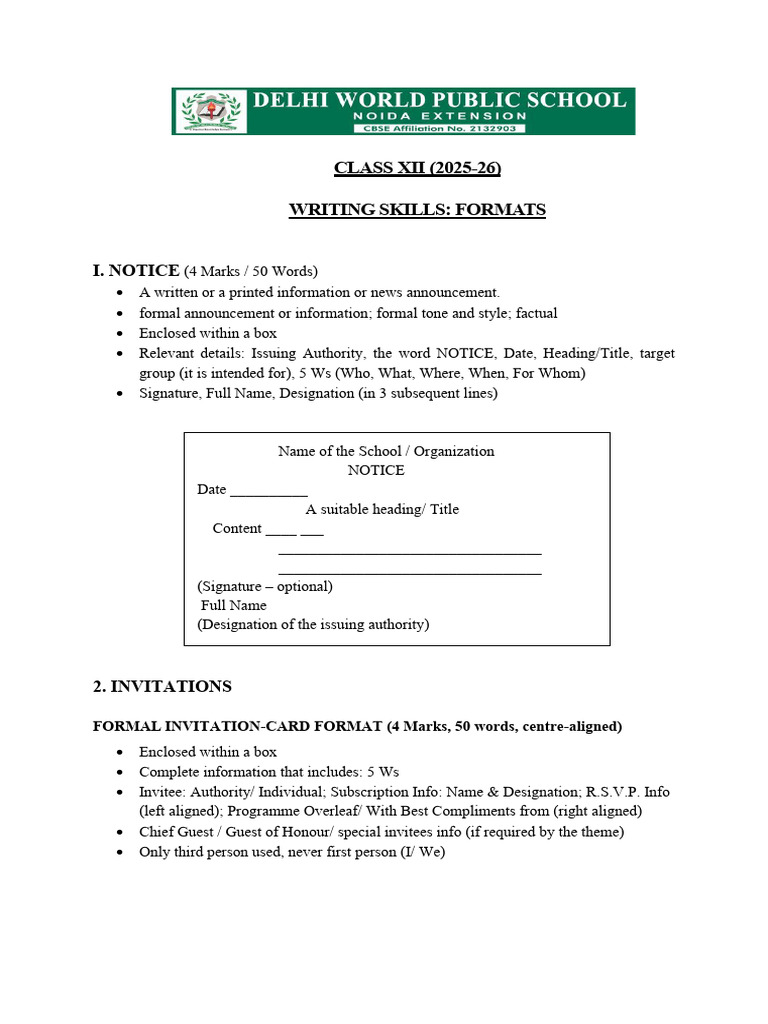 Writing Skills - Formats | PDF | Résumé