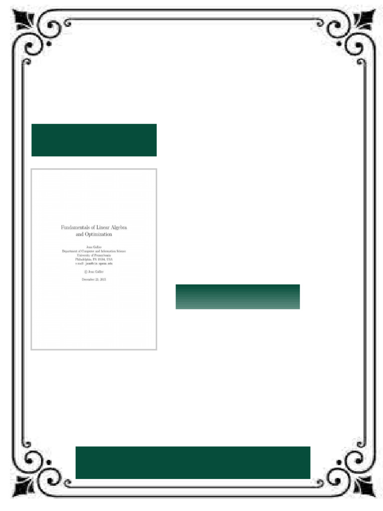 Fundamentals of Linear Algebra and Optimization Gallier J Ebook ...