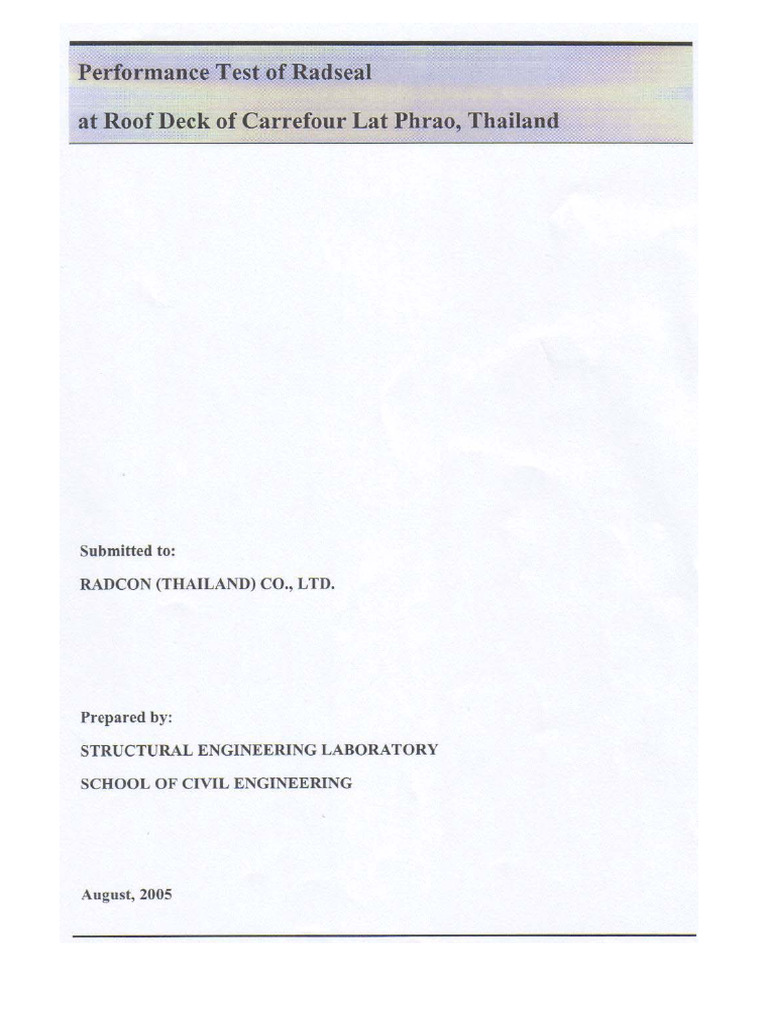 ข้อมูลทางเคมีAIT test Radseal | PDF