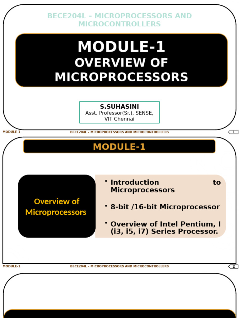 MP & MC Module-1 | PDF | Microprocessor | Central Processing Unit