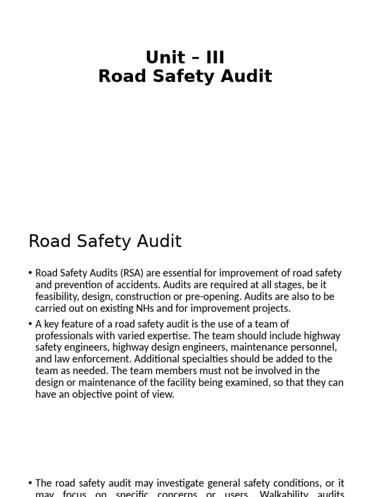 ERSE Unit 3 Class | PDF | Road Traffic Safety | Land Transport