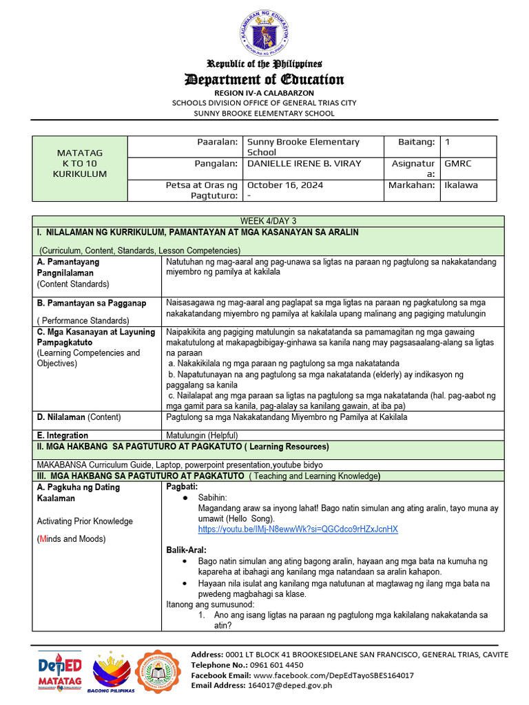 GMRC Week 4 Day 3 | PDF