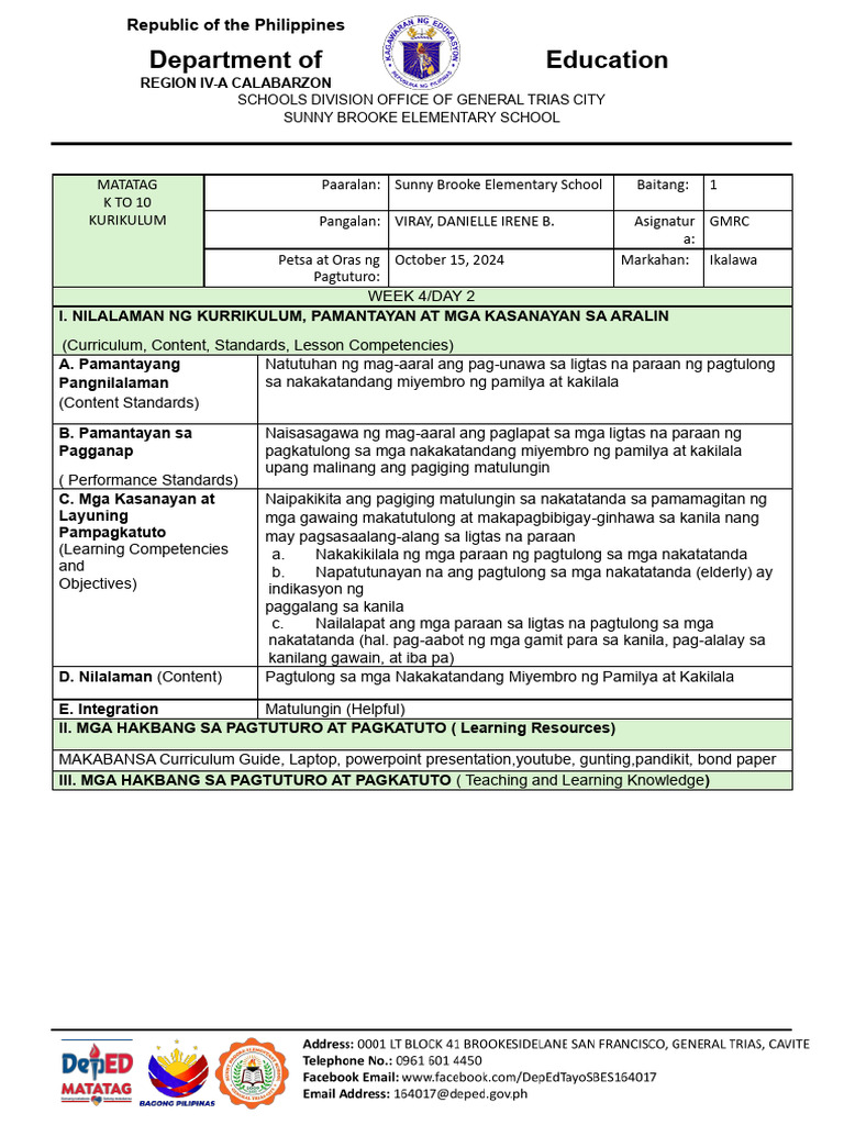 GMRC Week 4 Day 2 | PDF