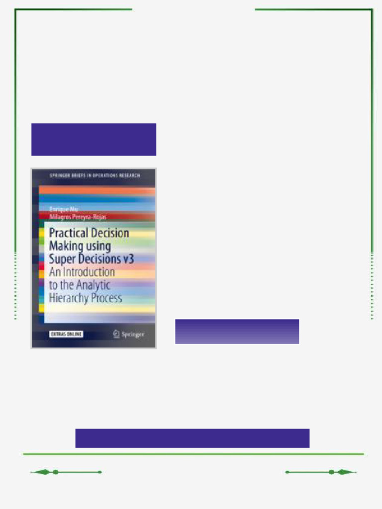 Practical Decision Making Using Super Decisions v3 An Introduction To ...