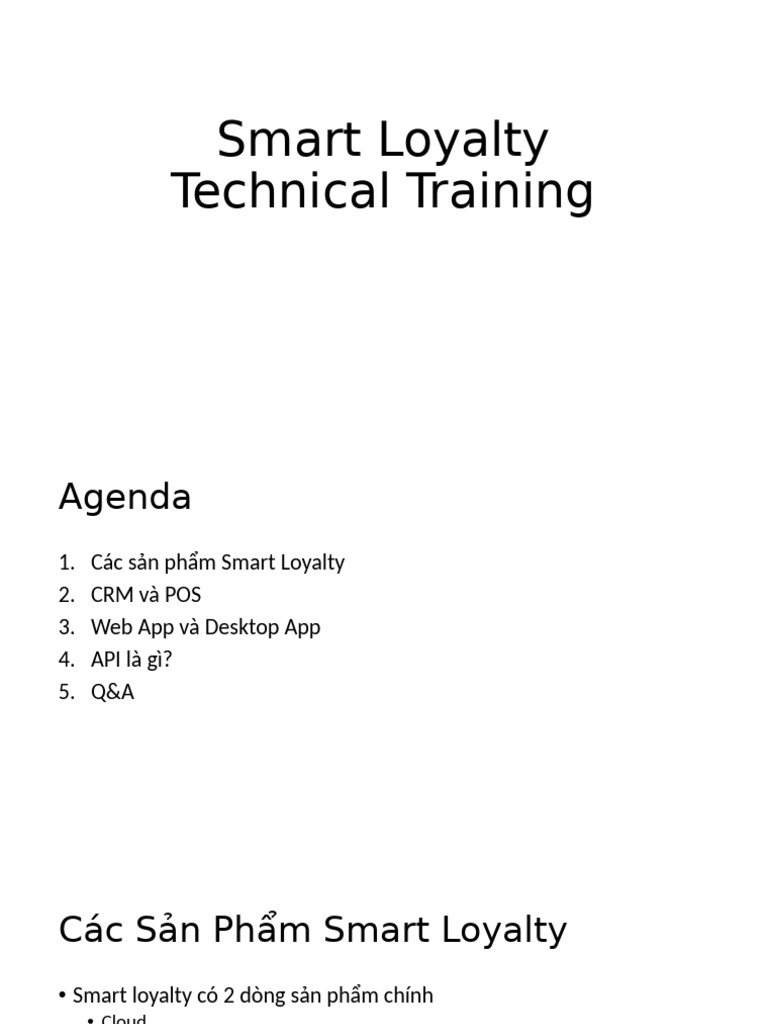 Smart Loyalty Tech Training | PDF