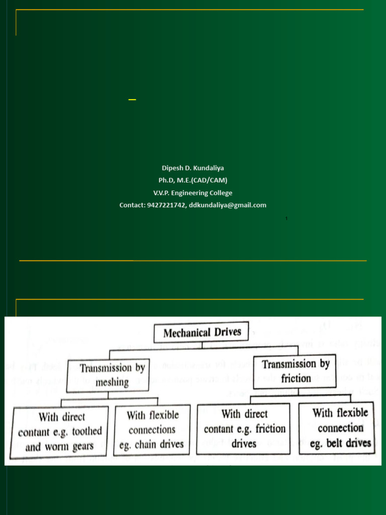 Mechanical Engineering: Motion Transmission Basics | PDF