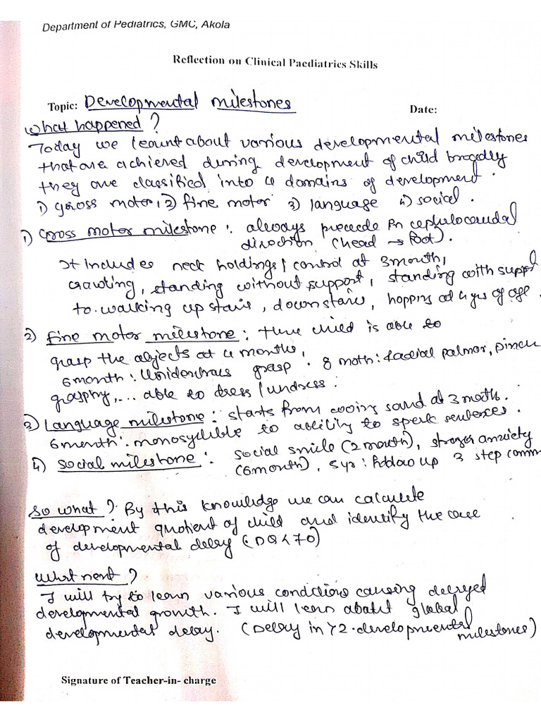Pediatric Self-Directed Learning Reflections | PDF