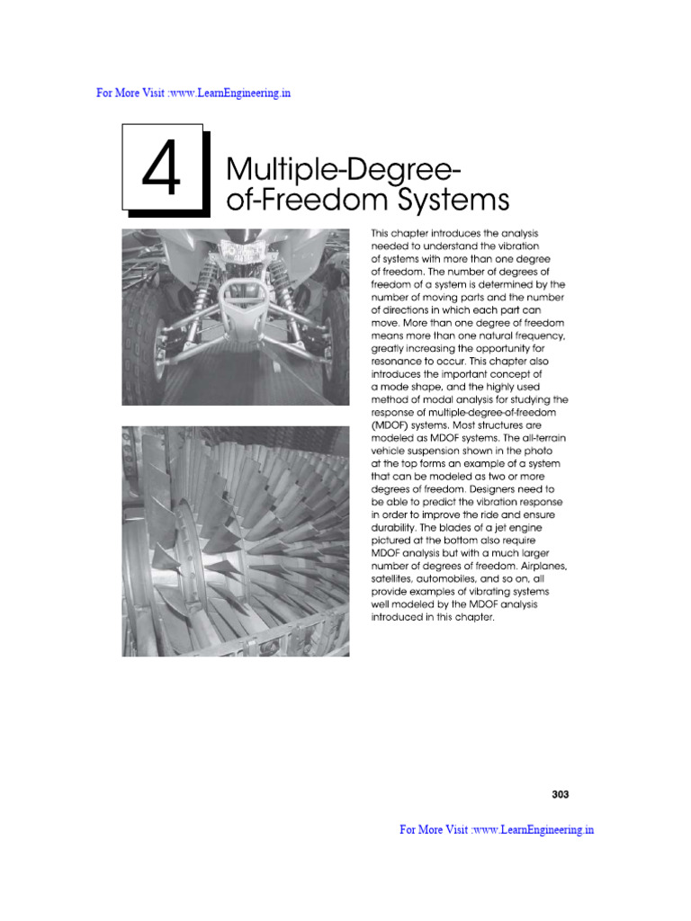 CH 4 Multiple Degree of Freedom Systems | PDF