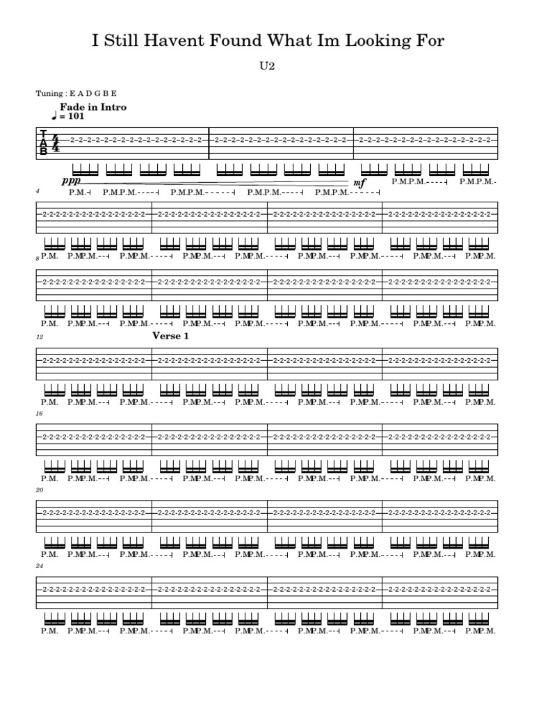 U2 - I Still Havent Found What Im Looking For - Pro | PDF