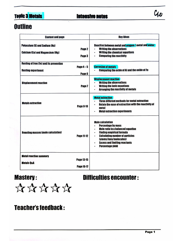 Intensive Notes | PDF