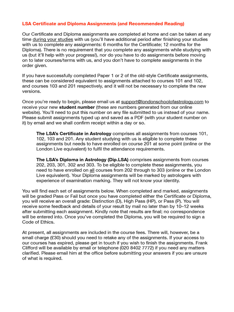 Astrology Certificate & Diploma Assignments | PDF | Planets In ...
