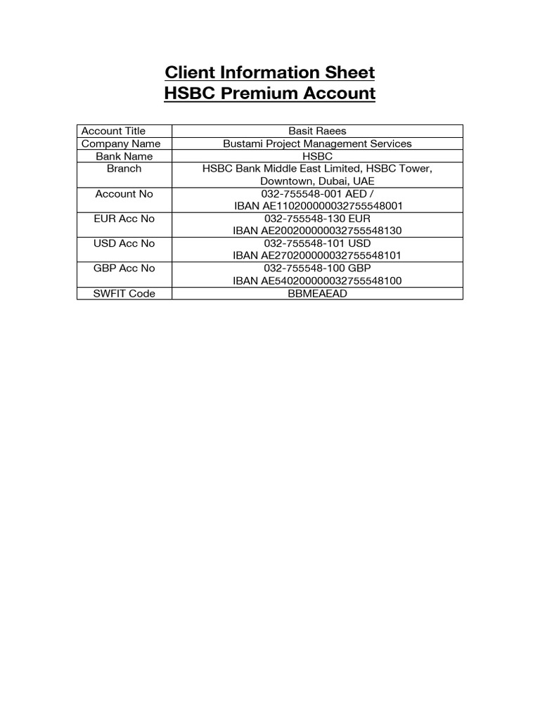Account Details | PDF