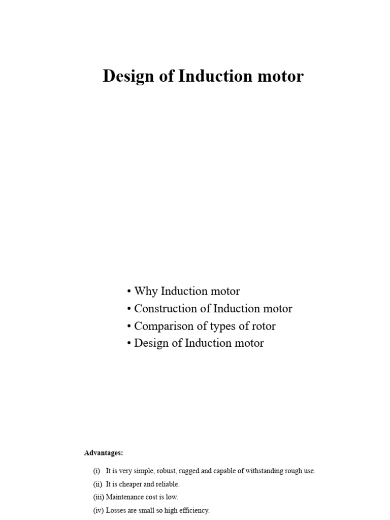 Design of Induction Motor - RK | PDF | Electric Motor | Electrical ...