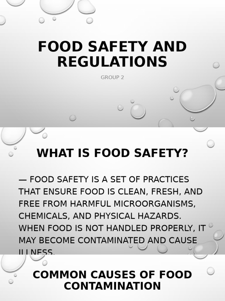 Food Safety and Regulations | PDF | Food Safety | Foodborne Illness