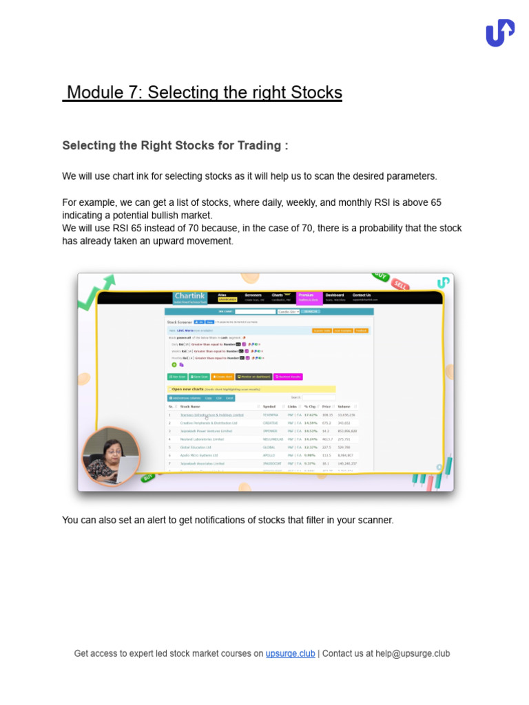 Module 7 Selecting The Right Stocks | PDF