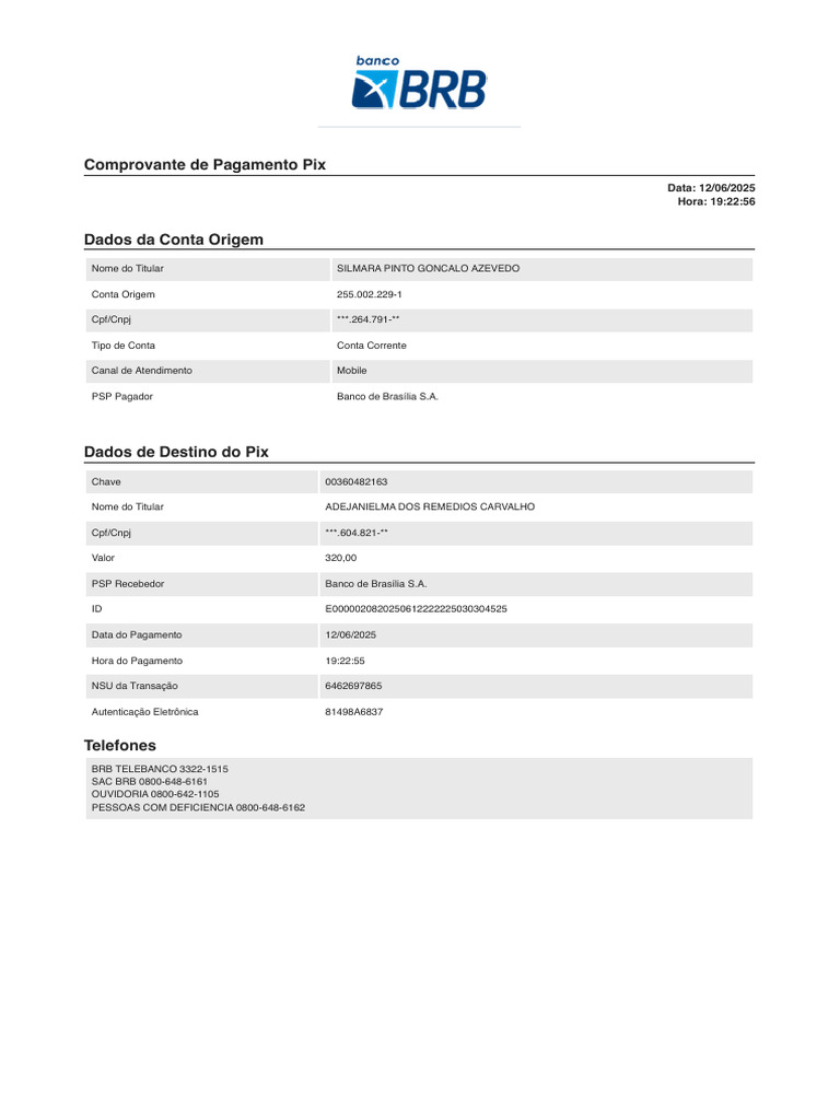Comprovante Pagamento Pix 7 | PDF