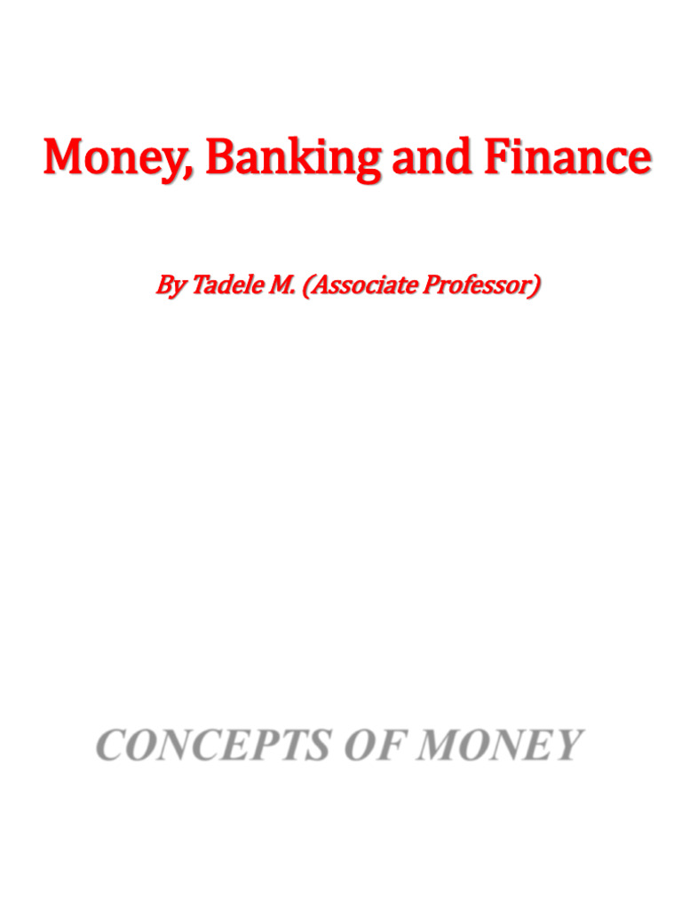 Understanding Money and Banking Concepts | PDF | Money | Money Supply