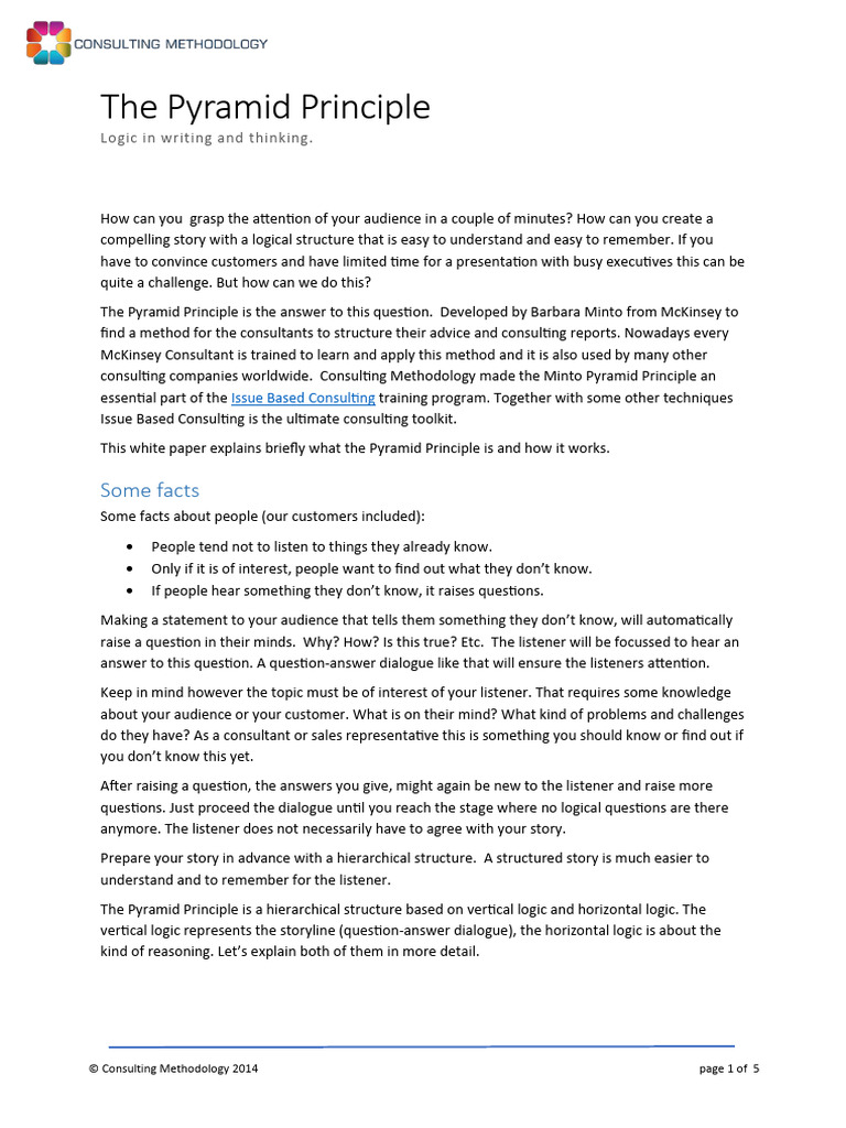 Understanding the Pyramid Principle | PDF