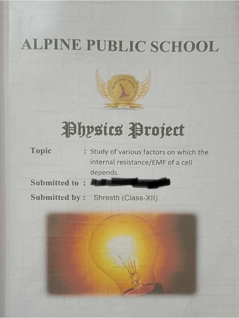 Class - 12th Physics Project File (Transparent File) | PDF