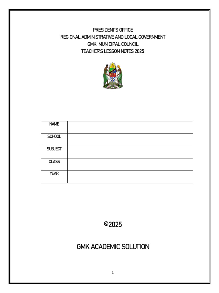 Physics Lesson Notes for Form One 2025 | PDF | Force | Friction
