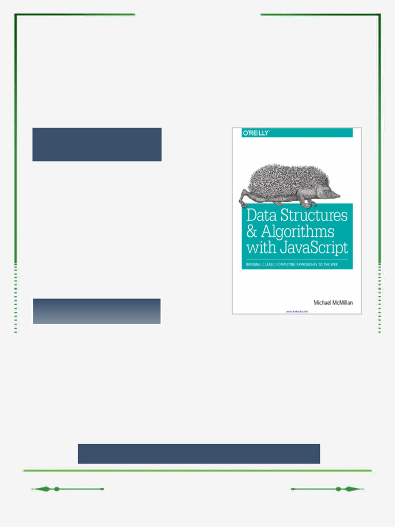 Data Structures and Algorithms With JavaScript 1st Edition Michael Mcmillan Ebook Special ...