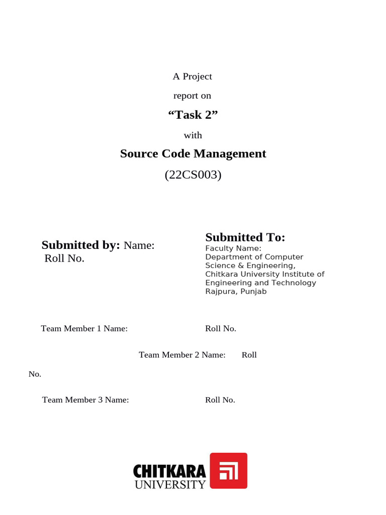 Project Report Task 2 - Front Page Format | PDF