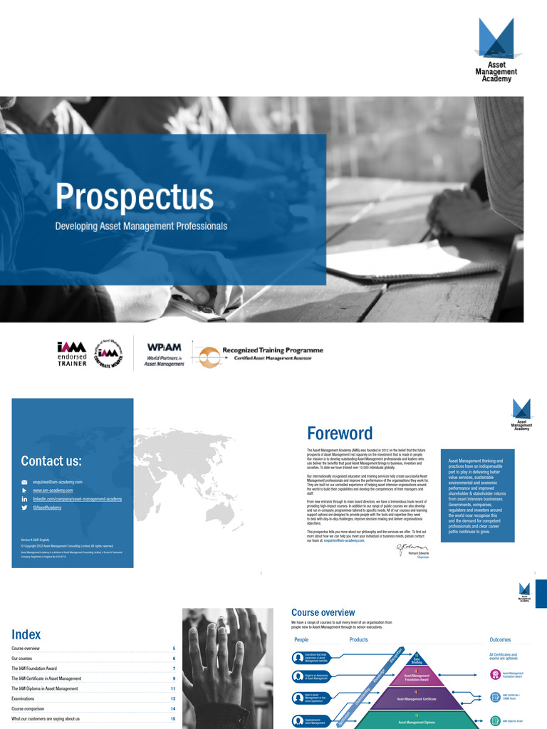 Asset Management Academy Prospectus | PDF | Educational Technology ...