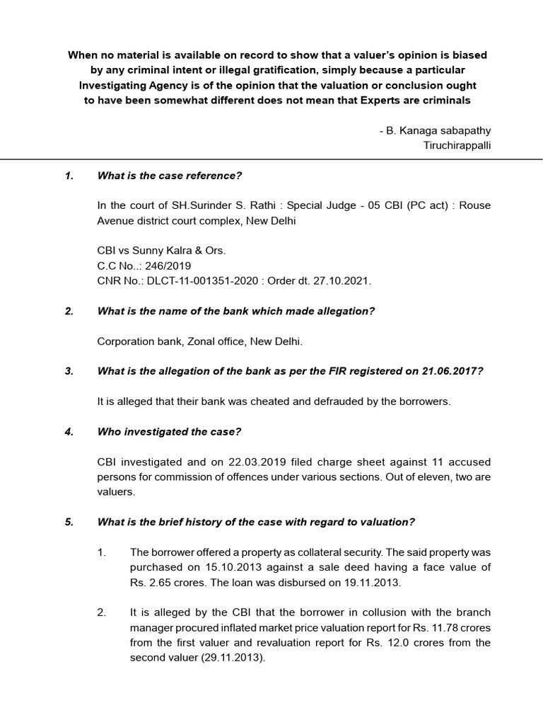 Experts Are Not Criminals | PDF | Real Estate Appraisal | Valuation ...