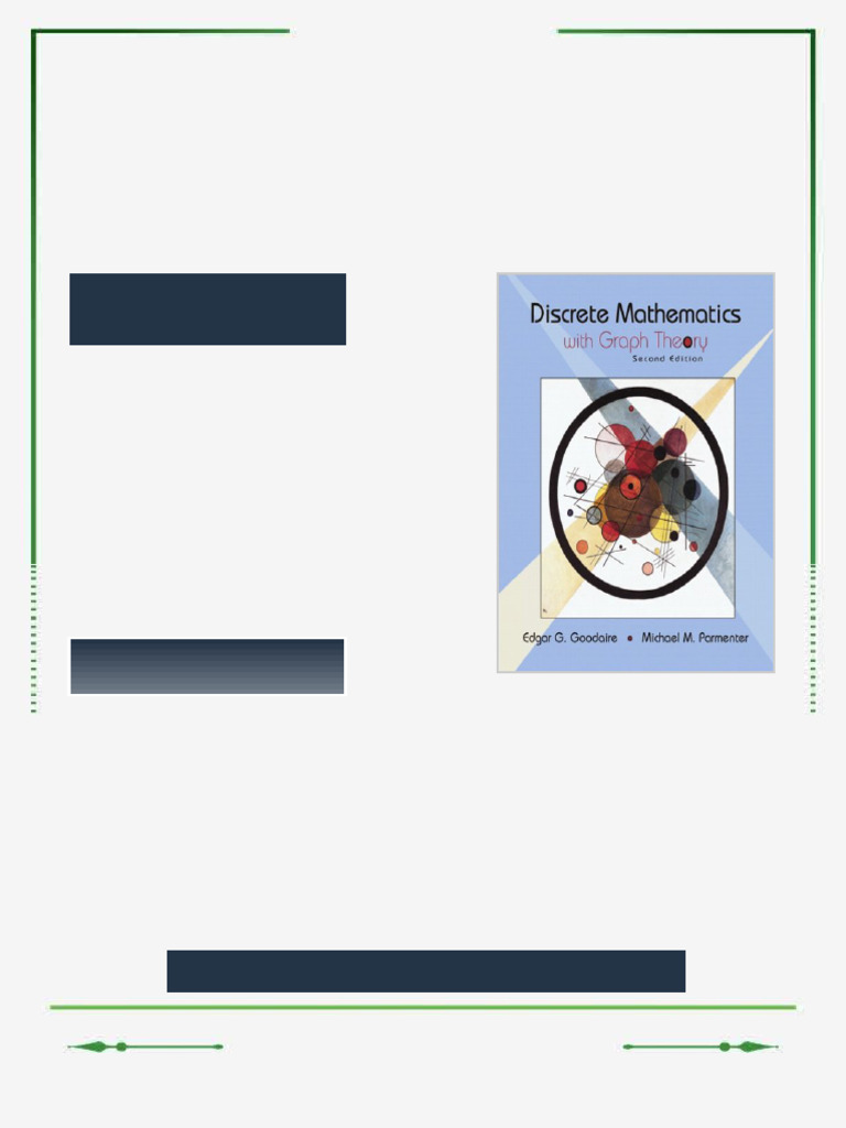 Discrete Mathematics With Graph Theory 2nd Edition Edgar G. Goodaire ...