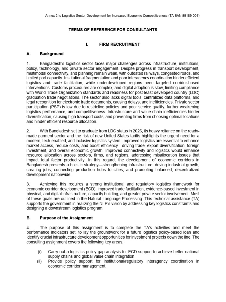 Bangladesh Logistics Sector Development Plan | PDF | Transport | Public ...