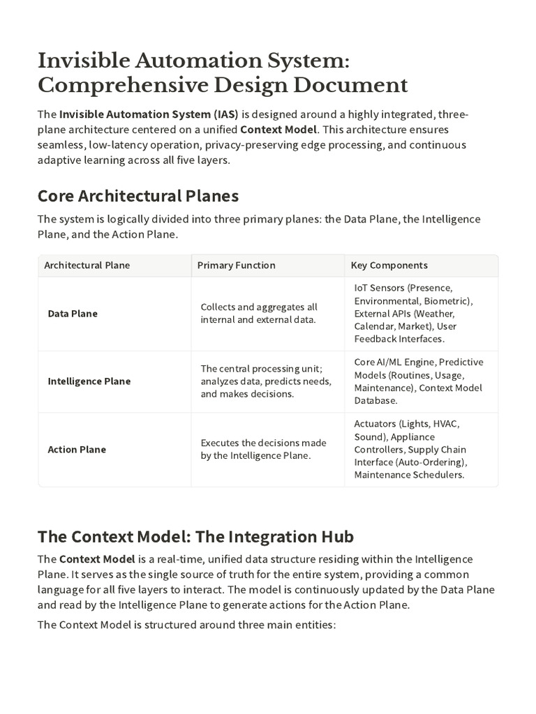 Invisible Automation System Design Overview | PDF | Machine Learning ...